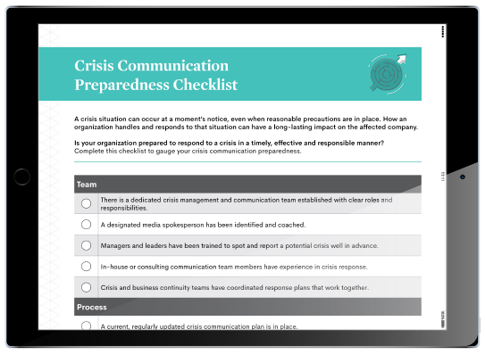Crisis Checklist Download